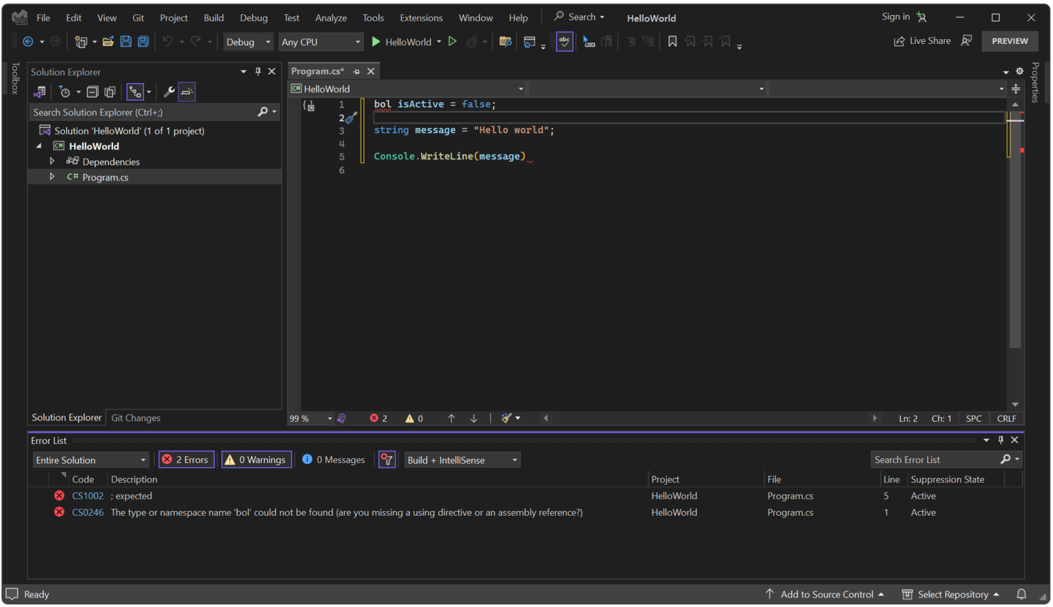 Microsoft Visual Studio At First Glance - Tutorial