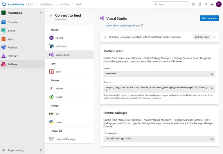 Private NuGet Repository With Azure DevOps Artifacts