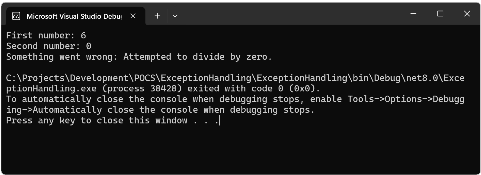 Exception Handling In C# - Tutorial - Kens Learning Curve